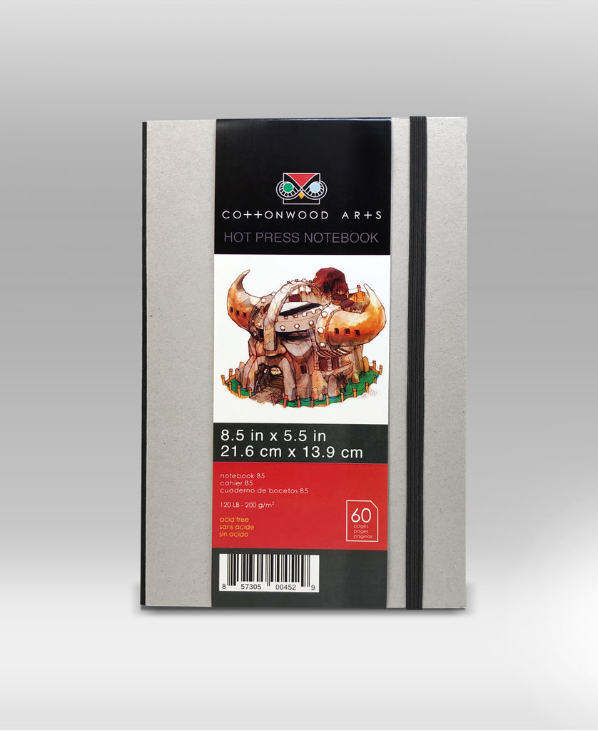 B5 Hot Press Notebook Portrait (8.25x5.25) – Cottonwood Arts